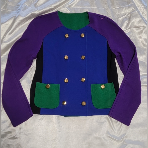Jackets & Coats | Tricolor Vintage Jacket Size Large | Poshmark